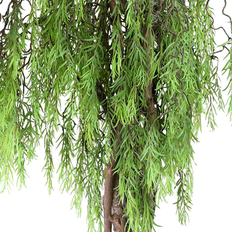Creative Displays, Inc. 6.5' Weeping Willow Tree with Moss in Fiberstone Pot | Wayfair